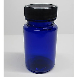 1200cc 4Ounce Cobalt Blue PET Packer Wide Mouth Round Plastic Bottles And Caps 6 Pack Pharmaceutical Grade