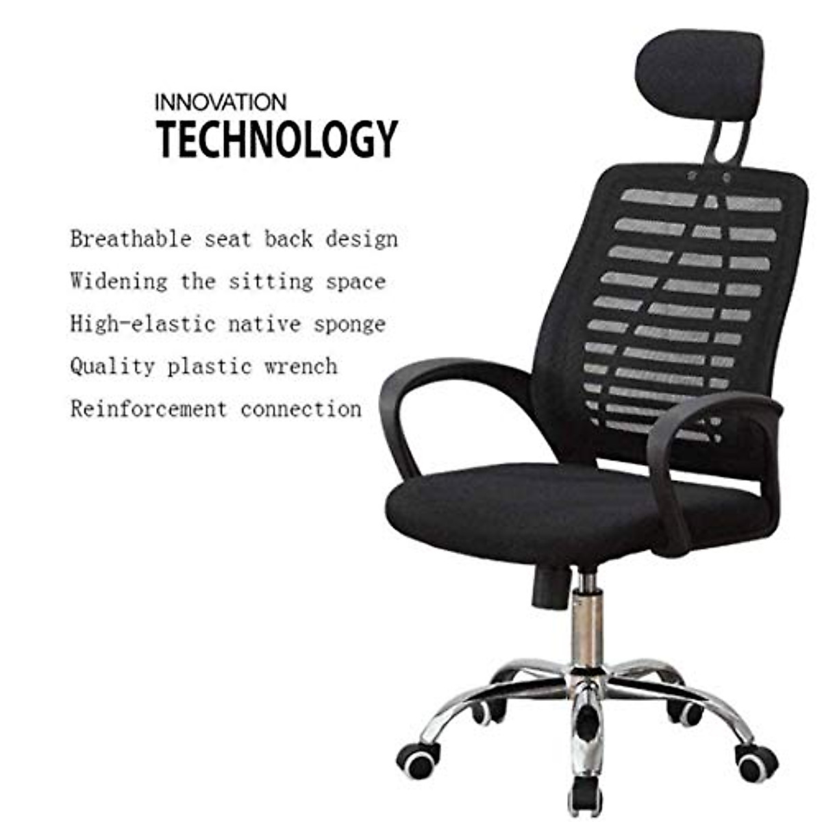 VejiA Ergonomic Mid Back Mesh Office Chair Height Desk Chair Swivel Chair Computer Chair with Armrest Lumbar Support