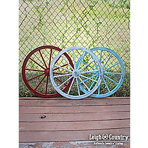 Leigh Country TX 93931 White Wash Wagon Wheel, 30 Inch