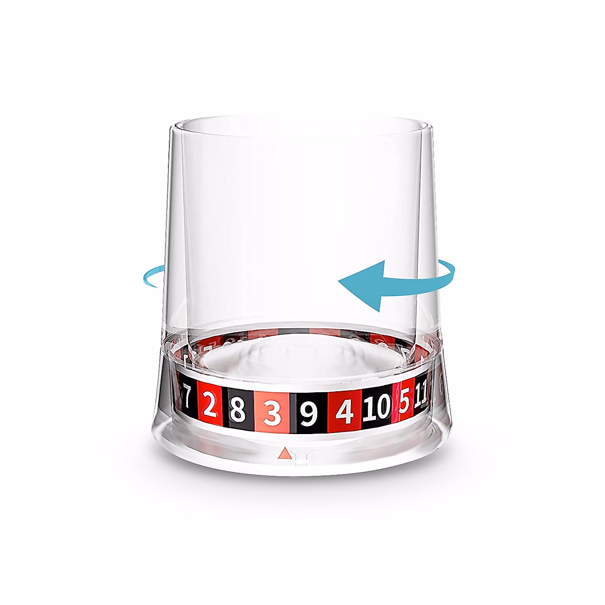 Acrylic Wine Glasses, 5 oz Clear Roulette Shot Spinning Whiskey Glasses, with Beer Bottle Opener, Plastic Reusable Drinking Glasses, Unique Gift for Men Husband Father (G)