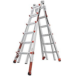 Little Giant Ladders, Revolution with Ratchet Levelers, M26, 26 ft, Multi-Position Ladder, Ratchet™ leg levelers, Aluminum, Type 1A, 300 lbs weight rating (12026-801)