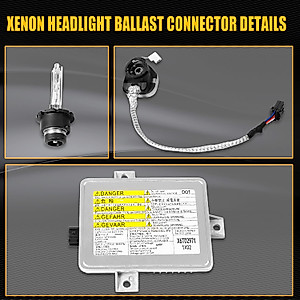 RANSOTO Xenon HID Headlight Ballast Unit Assembly with Igniter and D2S Bulb Compatible with 2002-2005 Acura TL TSX and TL Type-S, 2004-2009 Honda S2000, Mazda 3 Replaces X6T02971, W3T10471, W3T14371