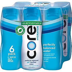 Core Hydration Perfectly Balanced Water, .5 L bottles, 24 Count (4 Packs of 6), USA Gymnastics Official Hydration Partner