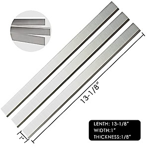 13-1/8 Inch Jointer Planer Knives Blades for Delta RC-33, DC-33 Rockwell Jointer Planer 13-1/8" x 1" x 1/8" 3pcs