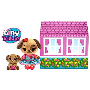 Tiny Tukkins Doggy Family Stuffed Animal Preschool Playset- Play Preschool Set for Girls & Toddlers Includes Big Sister and Baby Stuffed Animal Dog- Made from Kid-Friendly Materials