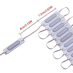 REXTiN Super Bright 200pcs 6 LED Module Lights for Letter Sign Advertising Signs 5050 led Sign Lights Waterproof with Tape Adhesive Backside (Warm White)