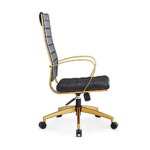 CAROCC Gold Office Chair Executive Office Chair Ergonomic High Back Conference Computer Chair with Lumbar Support White Executive Swivel Office Desk Chair 350+lb 4020 (Gold Black)