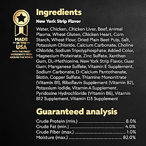 CESAR Adult Soft Wet Dog Food Filets in Gravy, New York Strip Flavor, 3.5 oz. Tray