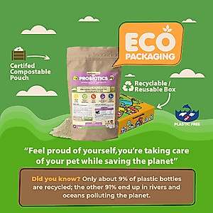 Probiotics for Dogs & Puppies–Extra Strength 9 Species, 5 Billion CFU per Scoop of Dog Probiotics and Digestive Enzymes for Dogs. Support Fiber for Dogs & Dog Allergy Relief– Powder Probiotic for Dogs