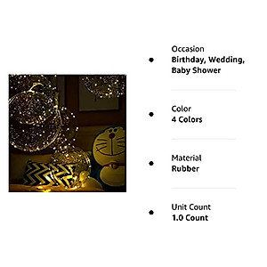 Light Up Led Balloons, 18 Packs Party Balloon Cell Battery Included Inflated Size 22 Inches 3 Modes Flashing String Lights Clear Balloon, for Birthday Wedding Decorations (Warm White)