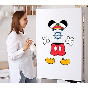 10 Pcs Cruise Door Magnet, Captain Mouse Cruise Door Decorations,Funny Mouse Ears Magnet for DCL Cruise& All Major Cruise