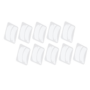 10 Pairs Reusable Silicone Under Eye Gel Pads for Eyelash Extensions, Flexible Notch Design Eyelash Extension Patches for Salons Individuals Schools (White)