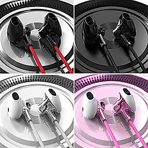 YENIE Wired Earbuds 4Pack in-Ear Headphones,with Heavy Bass Microphone,High Definition Quality Earphones for Android, iPhone, iPad, Laptops, MP3 and Most 3.5mm Interface.