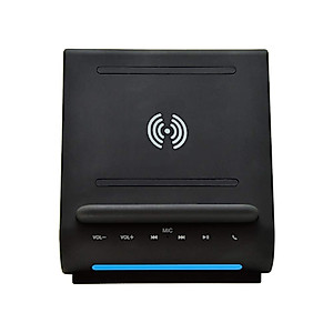 Fast Charging Wireless Charger, Bluetooth Premium Speakers, Docking Station with Built in Mic Handsfree Call, 4 in 1 Station for iPhone 16/15/14/13/12/11/X Samsung Galaxy S24/S23/S22/S21/S20