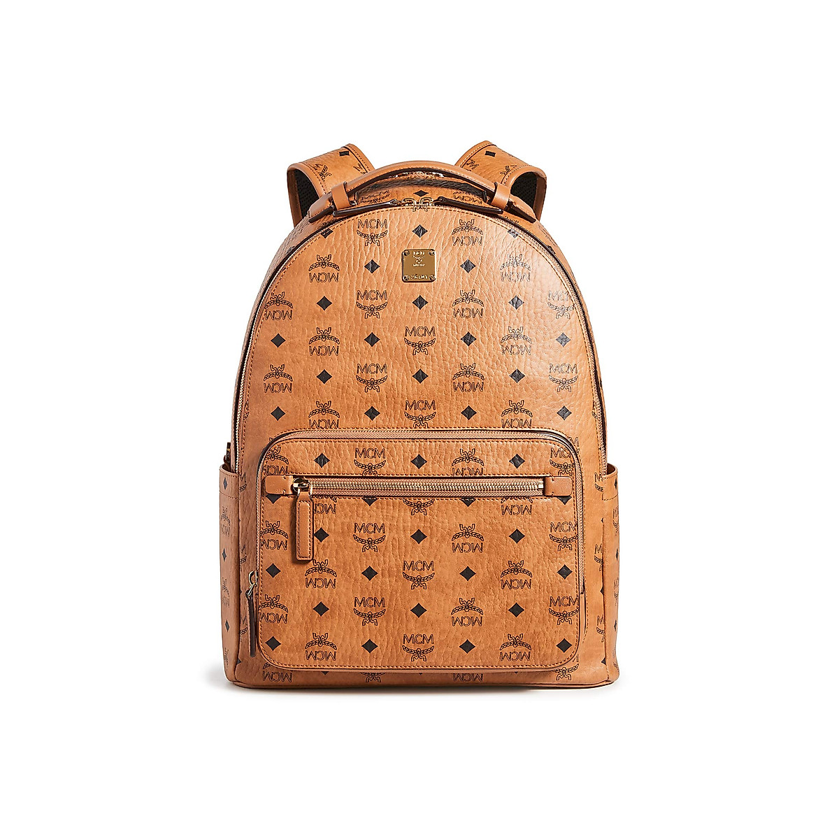 MCM Men's Stark Backpack 40, Cognac, Brown, One Size