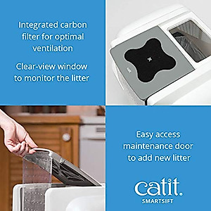 Catit Smartsift Cat Litter Box, Automatic Sifting Cat Pan