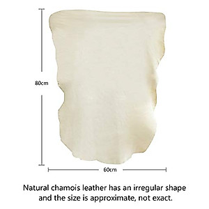 VIVOTE Chamois Cloth for Car Natural Chamois Leather Car Chamois Drying Towel,60 cm X 80 cm 5.8 Square FT
