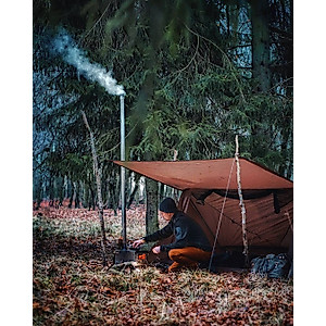 OneTigris Backwoods Bungalow Ultralight Bushcraft Shelter 2.0, Backpacking Tent with Canopy 2 Person Waterproof Ripstop