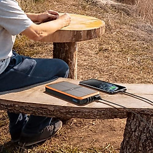 superallure Solar Charger Power Bank, Portable Charger,43800mAh Qc3.0 Fast Charger(Deep Orange)