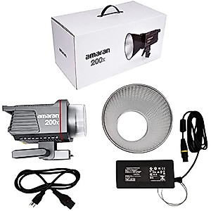 Amaran 200X COB Led Video Light Bi Color 2700K-6500K,250W,51600Lux @1M,CRI≥95,TLCI≥95,App Control,9 Pre-Programmed Lighting Effects,Ultra Silent Fan