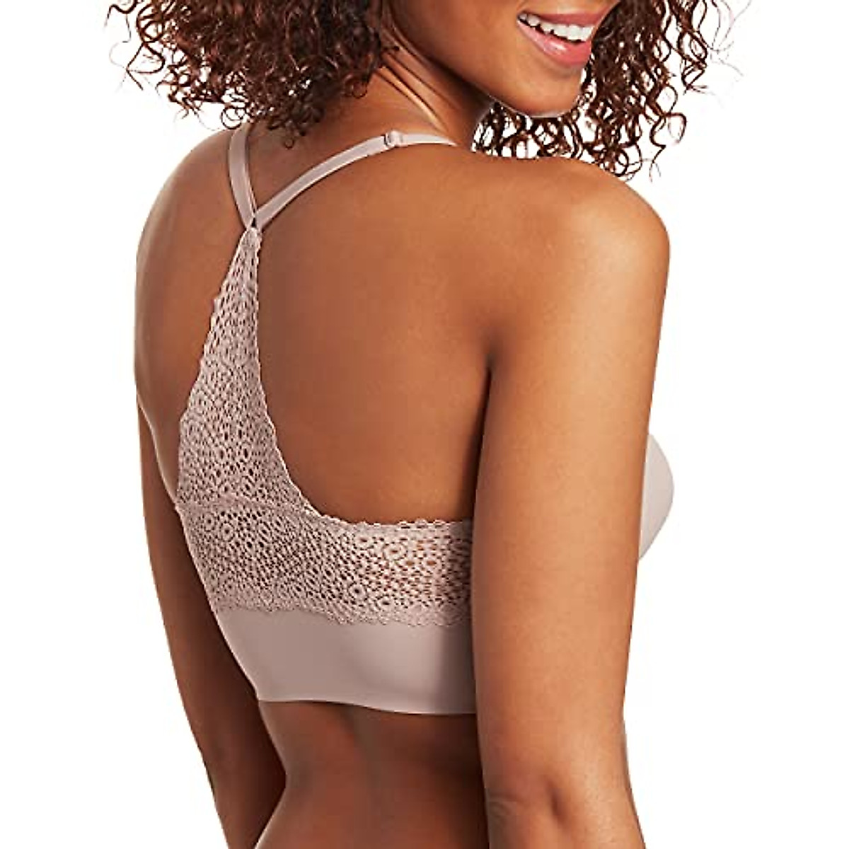 Maidenform womens Pure Comfort V-neck Pullover Lace Back Dm7679 Bra, Evening Blush, XX-Large US