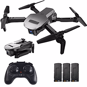 Drone with Camera for Adults 4k FPV 120° wide-Angle WiFi RC Quadcopter Long flight time (3 Batteries) Helicopters Flips RTF