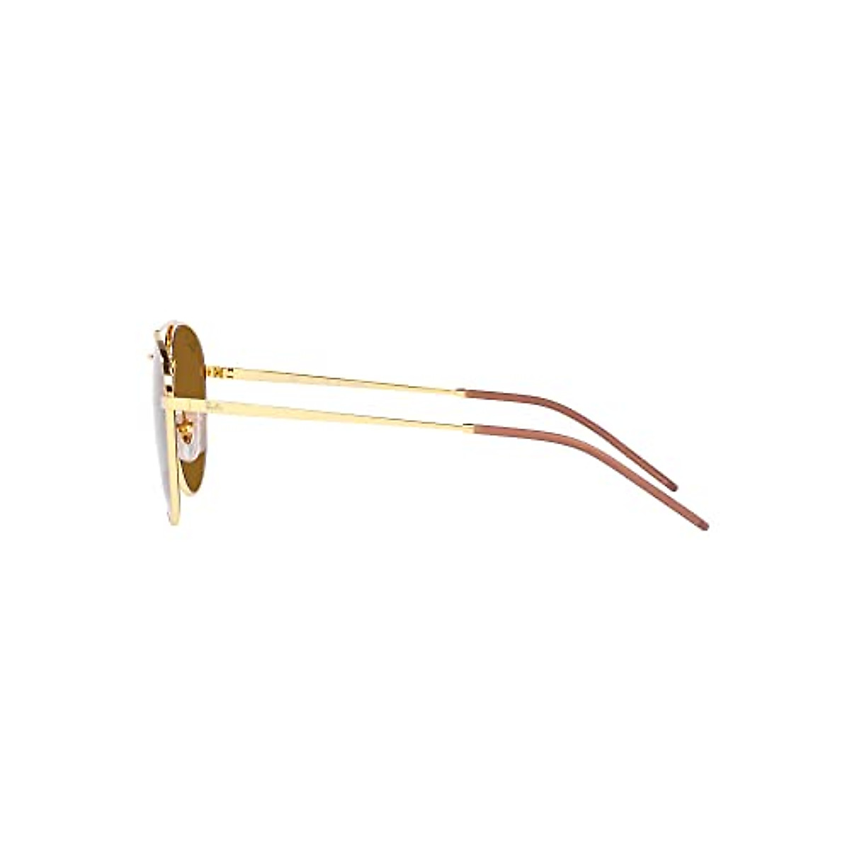 Ray-Ban RB3589 Square Sunglasses, Gold/Dark Brown Polarized, 55 mm