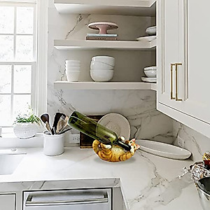 World of Wonders Orange Tabby Cat Decorative Wine Bottle Holder | Wine Bottle Holder for Cabinet | Cat Mom Wine Accessories | Cat Statues Resin Table Top Wine Holders - 9"