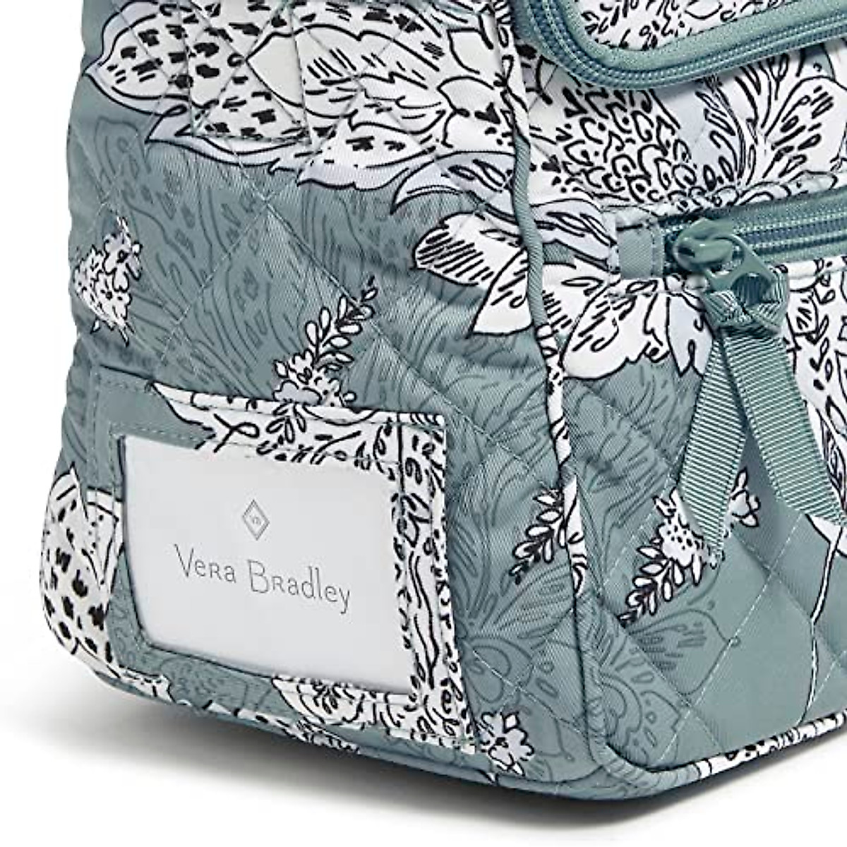 Vera Bradley Women's Performance Twill Crossbody Lunch Tote, Tiger Lily Blue Oar, One Size