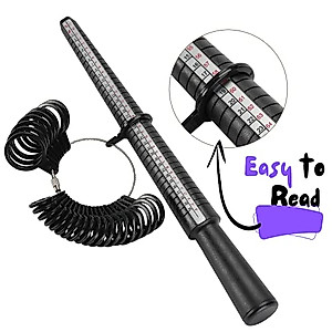 Mr. Pen- Ring Sizer Measuring Tool Set, Ring Sizer Guage & Plastic Ring Mandrel with 1 Polishing Cloth, Ring Sizer, Ring Measure for Fingers, Ring Sizing Kit, Ring Finger Sizer, Ring Sizer Tool.