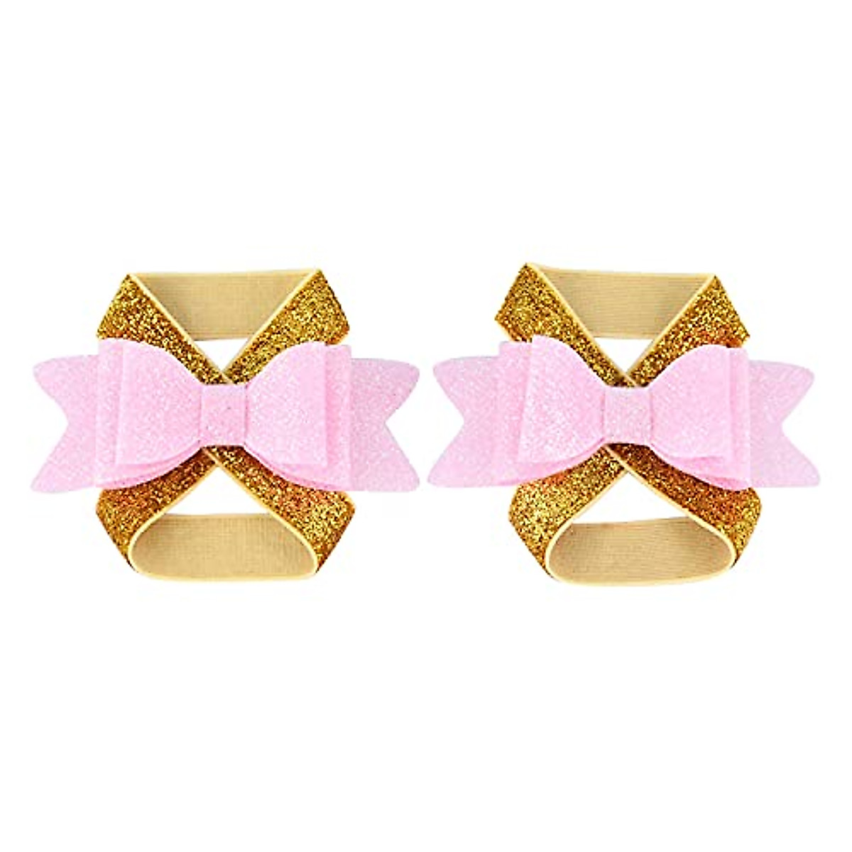 IBTOM CASTLE Baby Girls Cake Smash 1st Birthday Outfit Set Romper Bodysuit Dress+Polka Dots Tutu Skirt+ Ears Headband+Barefoot Sandals Foot Bands for Newborns Infants Photograph Pink-1st 1T