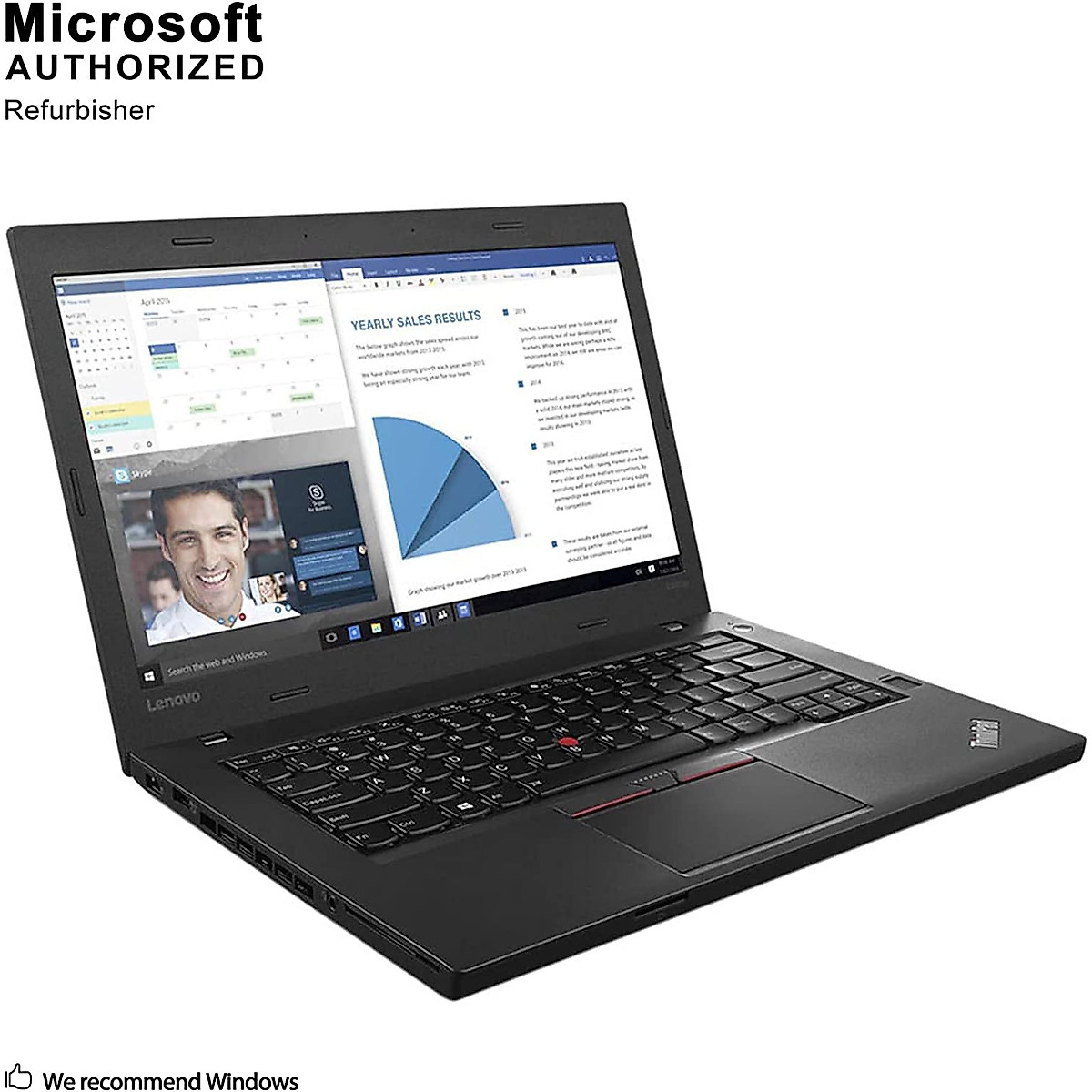 Lenovo Notebook 20FW002DUS 14inch ThinkPad T460p i5-6440HQ 8GB 256GB SSD HD Graphics 530 Windows 10 Professional Retail (Renewed)