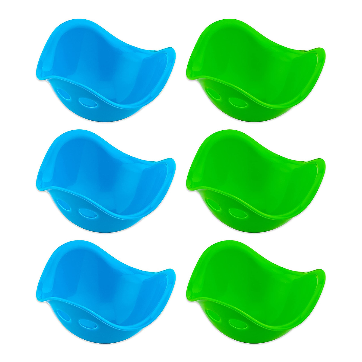 Goji Baby Mini Stackable Toys - 6 Pack Wobble Toys - Educational Sensory Toys for Toddlers - Perfect for Elementary School Students, Classrooms, Playrooms, and Daycares - Ages 2+(Blue and Green)