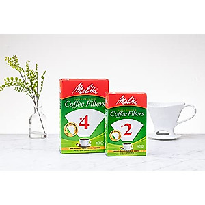 Melitta #4 Cone Coffee Filters, White, 100 Count (Pack of 6) 600 Total Filters Count - Packaging May Vary