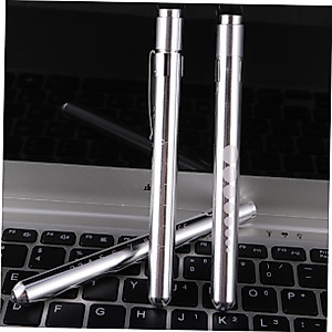 OKUMEYR 2pcs Medical Pen Light Nurse Accessories for Work Light Bulbs Light Pen for Nurses LED Light Bulb Work Flashlights Emergency Torch Light up Pen LED Work Light LED Pen Light Silver