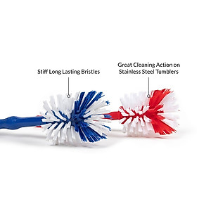 2 Pack - Bottle Brush/Cup Brush - Compatible with Yeti Tumblers, Hydro Flask Tumblers, Gatorade Water Bottles, Stanley Tumblers, RTIC Tumblers - Strong Bristles and Long Study Handle