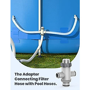 POOLHACKER Pool Fittings Dual Split Hose Plunger Valve, Pool Parts Replacement Shut-Off Valve with Dual inlets for Above Ground Pool