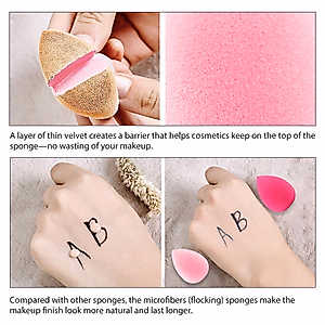 Microfiber Velvet Rose Makeup Sponge, Latex-Free, Dual Layer Technology, Flawless Makeup Blender for Foundations, Powders and Creams (Pink)