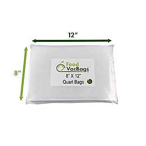 150 Combo FoodVacBags Vacuum Seal Bags - 3 sizes! 50 Pint, 50 Quart and 50 Gallon, Commercial Grade, Sous Vide, No BPA, Boil, Microwave