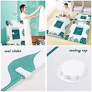 Vacuum Storage Bags Home Clothes Blanket Comforter Space Saver Vacuum Organization and Storage Bag, 6 Pack(2*LMS) with Hand Pump