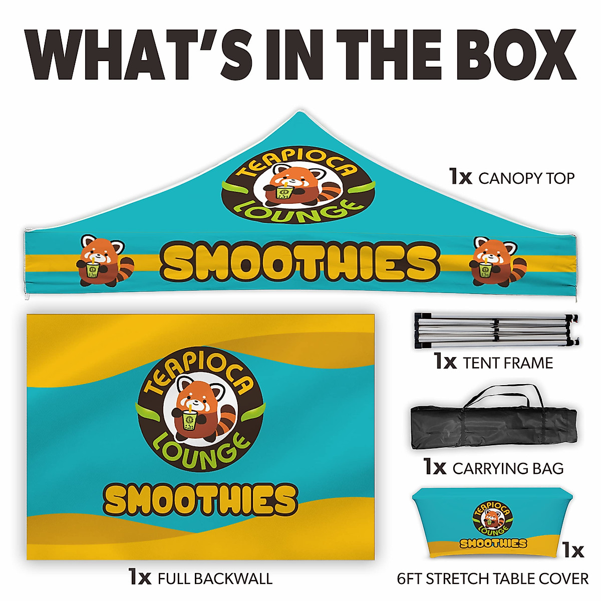 LookOurWay Custom Canopy Tent- Pop Up Canopy Tent Packages for Outdoor and Trade Show Events - Custom Prints of Your Branding, Messaging, and Logos for Business Advertising (Event Basic 10x10)