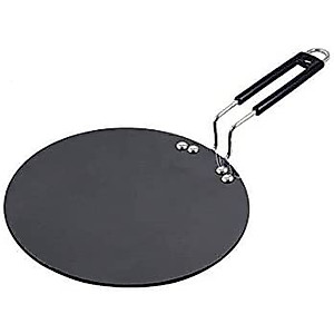 Sahishnu Online & Marketing Hard Anodized Aluminium Tawa,Hard Anodized Cookware,Hard Anodized Concave Tawa,Naan Roti Chapati Tawa,Diameter-275mm,Thickness-4mm,Size-11