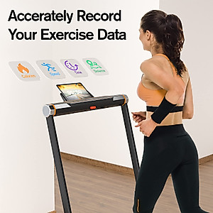 Walking Pad 2 in 1 Under Desk Treadmill 2.5HP Folding Electric Treadmill Walking Jogging Machine for Home Office with Remote Control