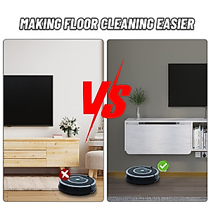 Pmnianhua Floating Wall Desk with Storage Shelves, 70'' Large Wall Mounted Desk Laptop Computer Writing Study Table for Bedroom Small Space (Grayish White-Left)