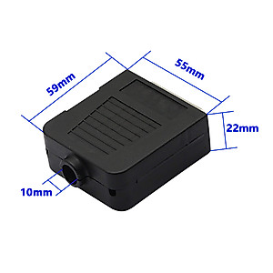 CERRXIAN DB25 Breakout Board, DB25 Male D-SUB Connector to DB25 Screw Solderless Wiring Terminal Module Breakout PCB Board Kits with Plastic Case (M Black)