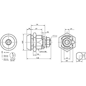 FJM Security 8418B-KD European High Security Cam Lock with 5/8” Cylinder and Chrome Finish, Keyed Different