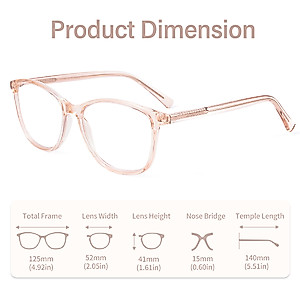 Madison Avenue Square Vintage TR90 Blue Light Blocking Reading Glasses for Women with Case, Anti Glare/Eyestrain Computer Readers Transparent Brown 2.5