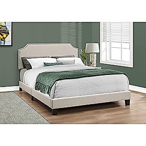 Monarch Specialties Bed Frames, Queen, Beige