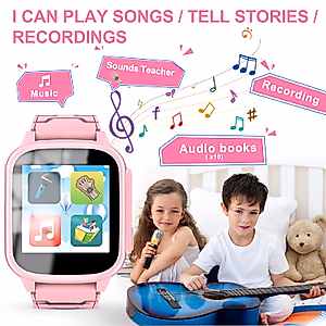 AstraMinds Kids Smart Watches Girls Boys - Kids Smartwatch with 15 Games,Habit Tracker,2 Camera,10 Stories, Smart Watch for Kids Boys Girls Ages 3-10(Pink)