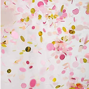 Small Circle Confetti for Party Decor 10mm - Pack of 20 Grams - Pink Gold